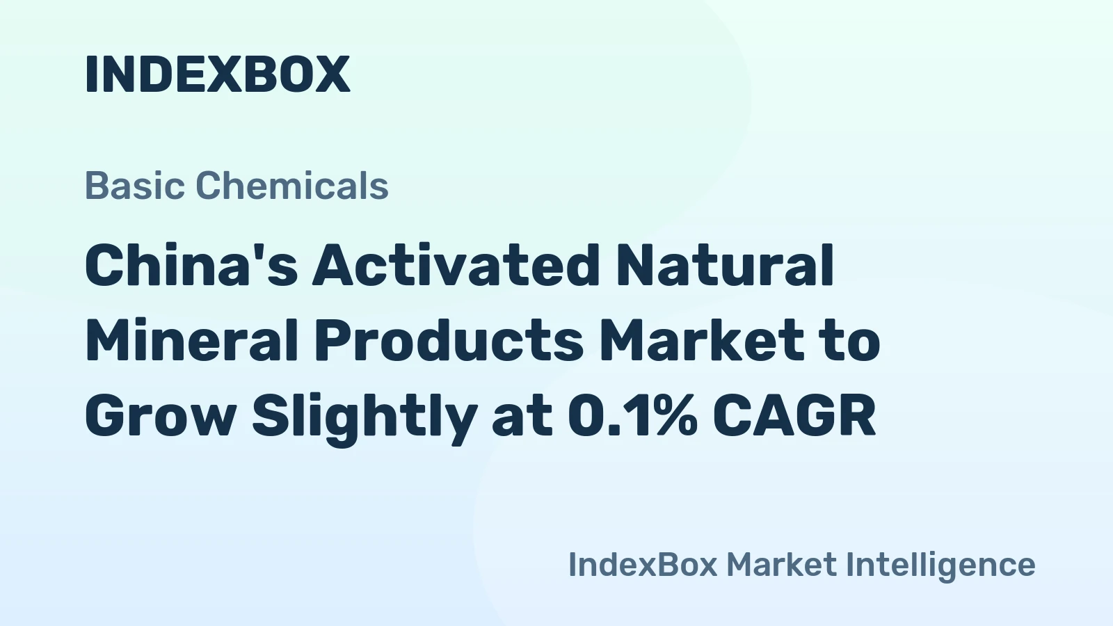 China's Activated Natural Mineral Products Market to Grow Slightly at 0.1% CAGR