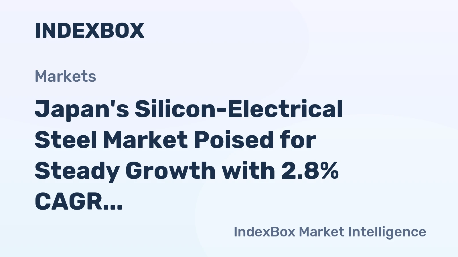 Japan's Silicon-Electrical Steel Market Poised for Steady Growth with 2.8% CAGR in Value Through 2035