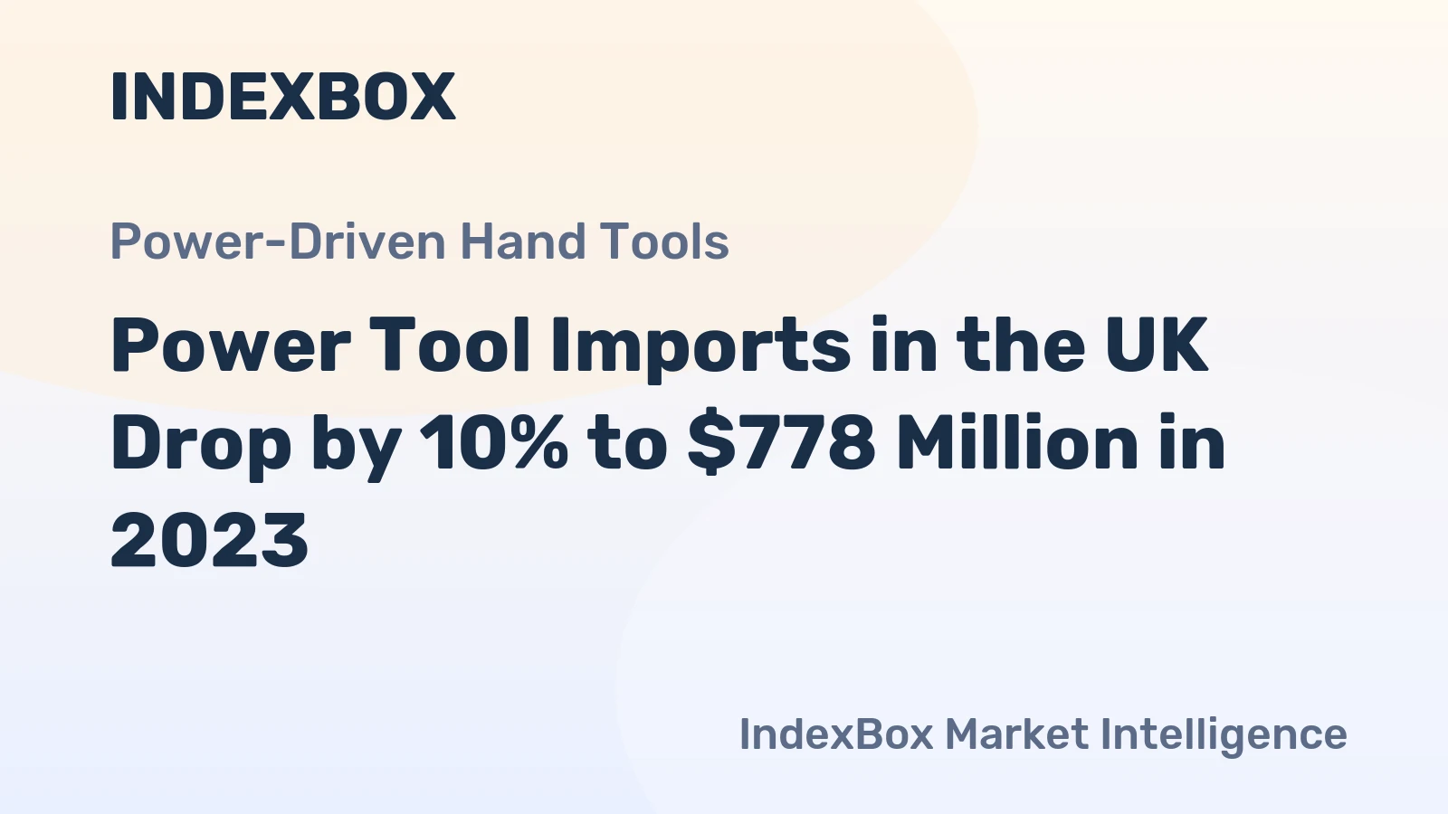Power Tool Imports in the UK Drop by 10% to $778 Million in 2023