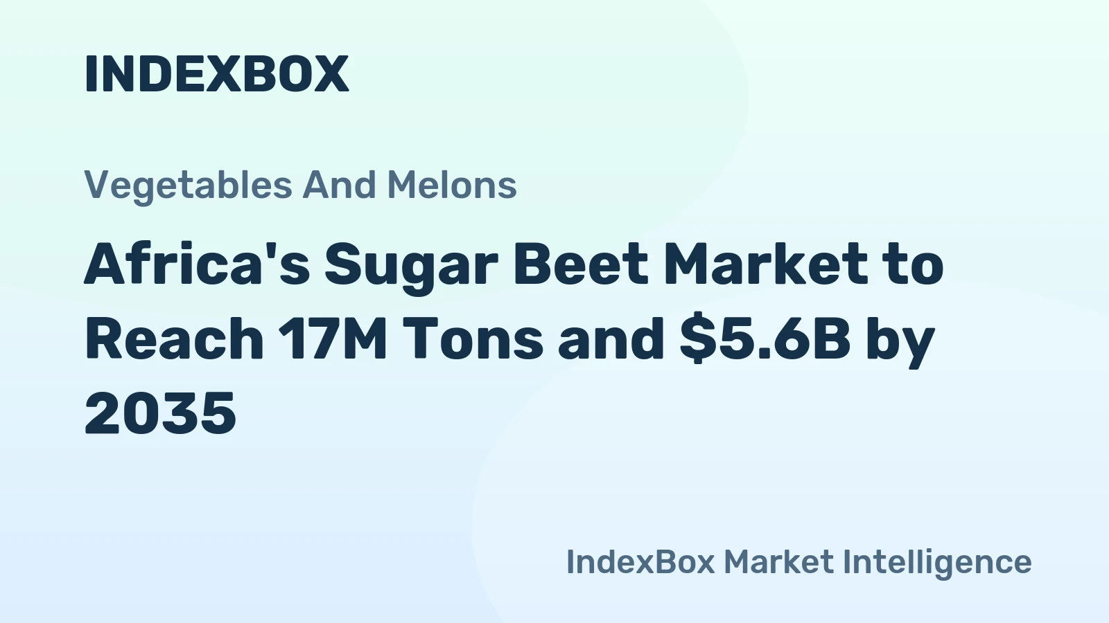 Africa's Sugar Beet Market to Reach 17M Tons and $5.6B by 2035