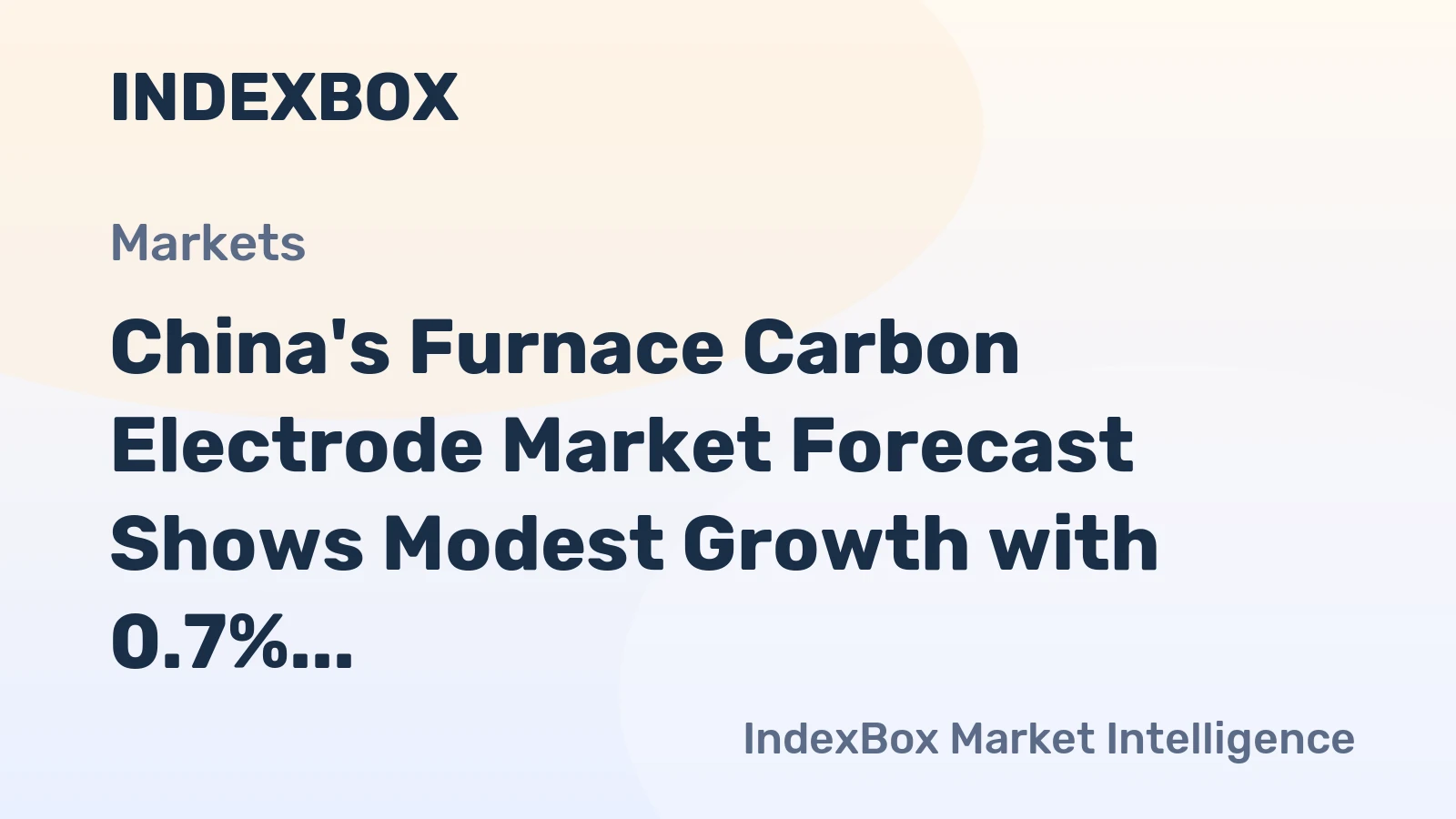 China's Furnace Carbon Electrode Market Forecast Shows Modest Growth with 0.7% CAGR in Value