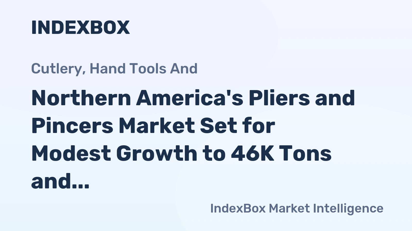 Northern America's Pliers and Pincers Market Set for Modest Growth to 46K Tons and $704M