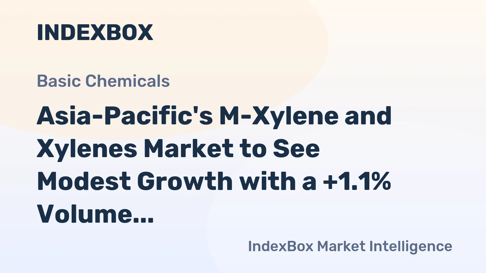 Asia-Pacific's M-Xylene and Xylenes Market to See Modest Growth with a +1.1% Volume CAGR