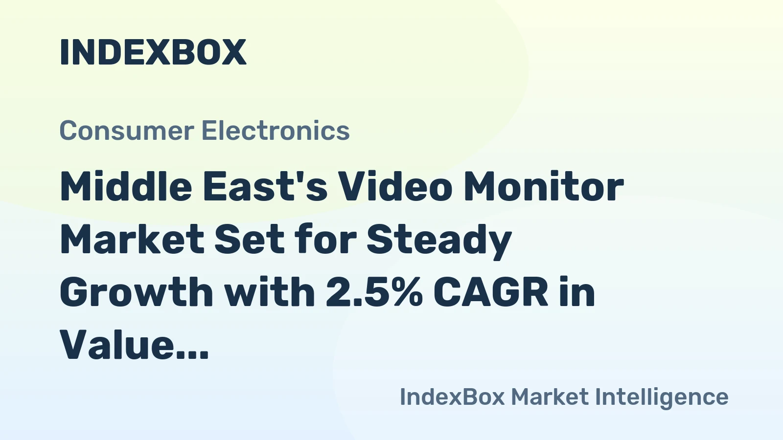 Middle East's Video Monitor Market Set for Steady Growth with 2.5% CAGR in Value