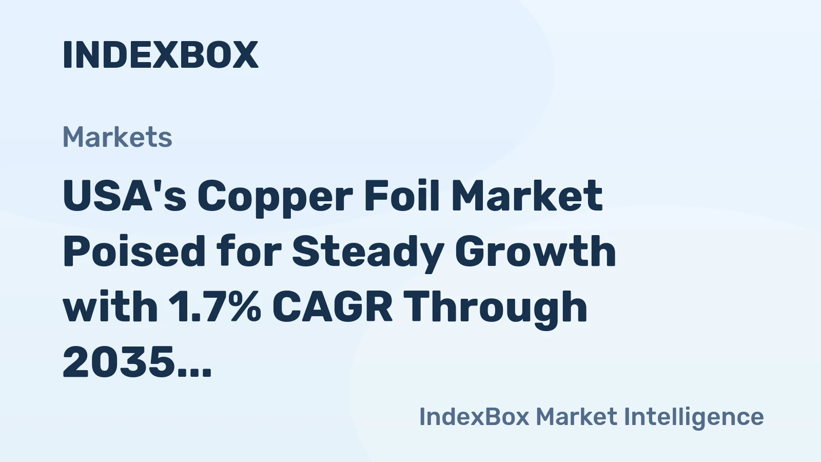 USA's Copper Foil Market Poised for Steady Growth with 1.7% CAGR Through 2035
