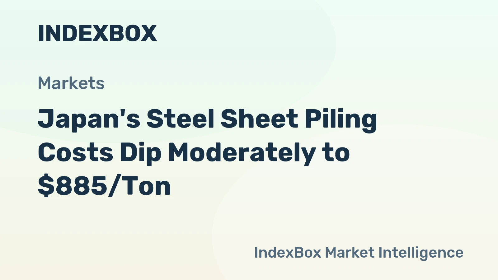 Japan's Steel Sheet Piling Costs Dip Moderately to $885/Ton