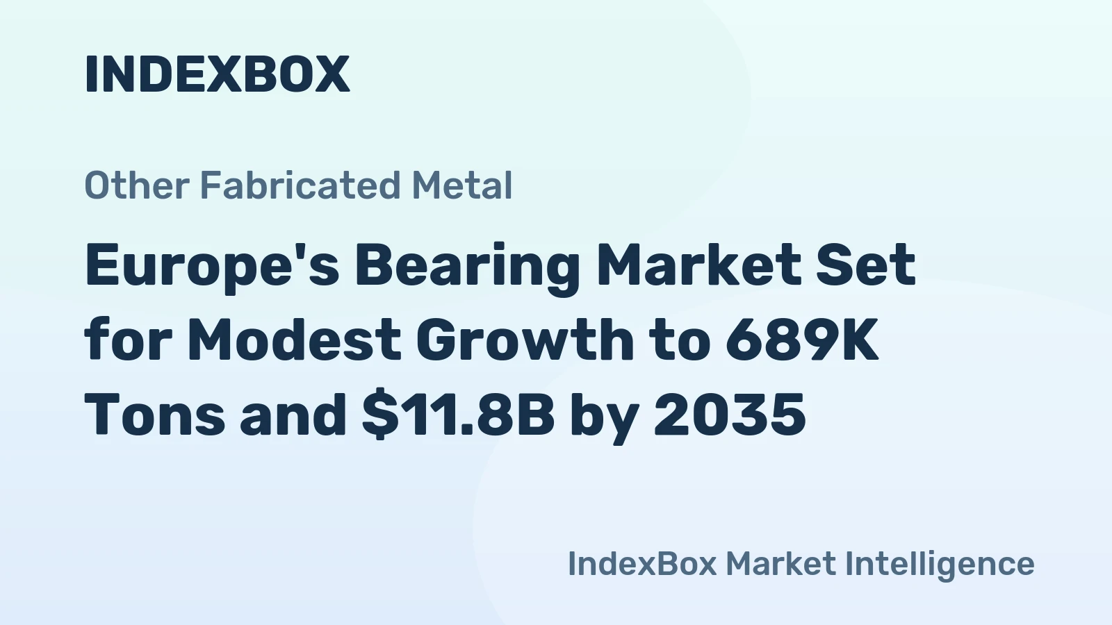 Europe's Bearing Market Set for Modest Growth to 689K Tons and $11.8B by 2035