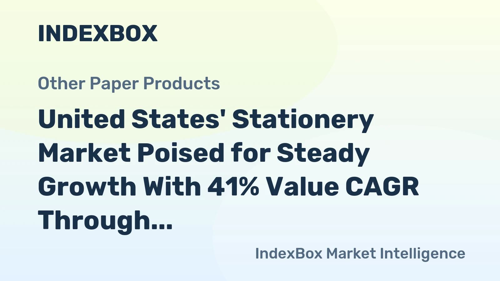 United States' Stationery Market Poised for Steady Growth With 41% Value CAGR Through 2035