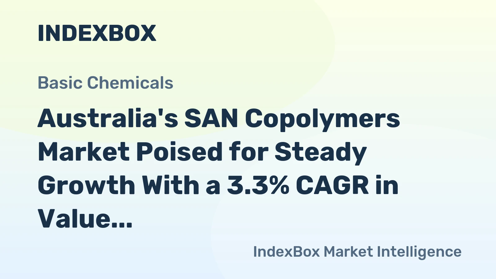 Australia's SAN Copolymers Market Poised for Steady Growth With a 3.3% CAGR in Value