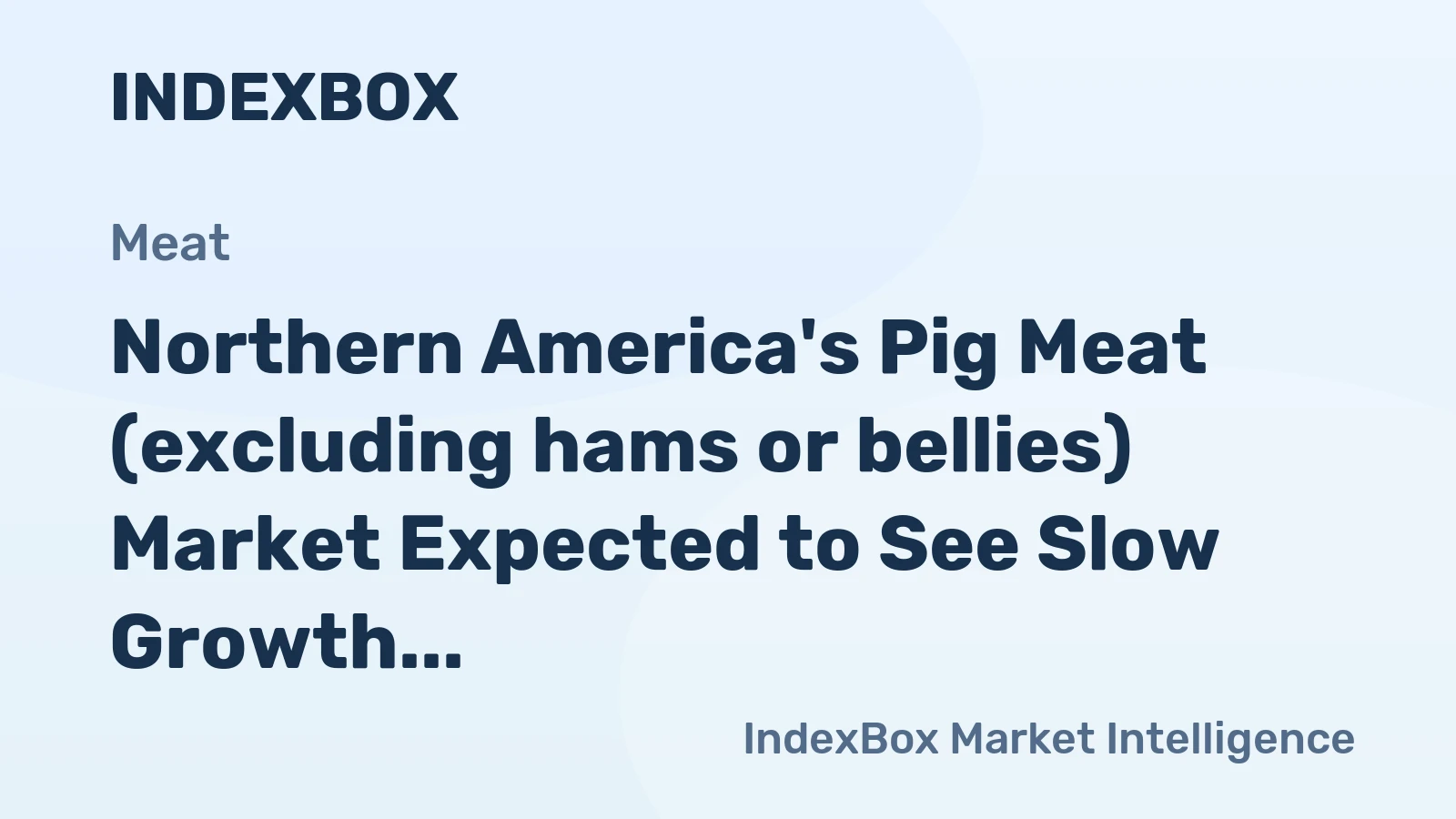 Northern America's Pig Meat (excluding hams or bellies) Market Expected to See Slow Growth with 65K tons Volume by 2035