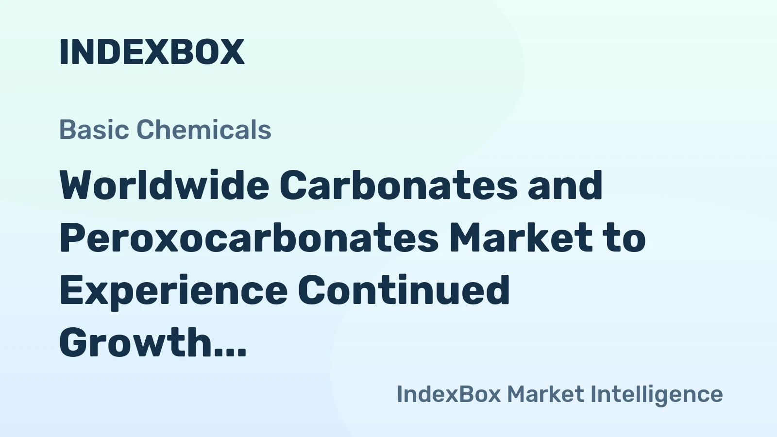 Worldwide Carbonates and Peroxocarbonates Market to Experience Continued Growth with Anticipated CAGR of +1.1% from 2024 to 2035