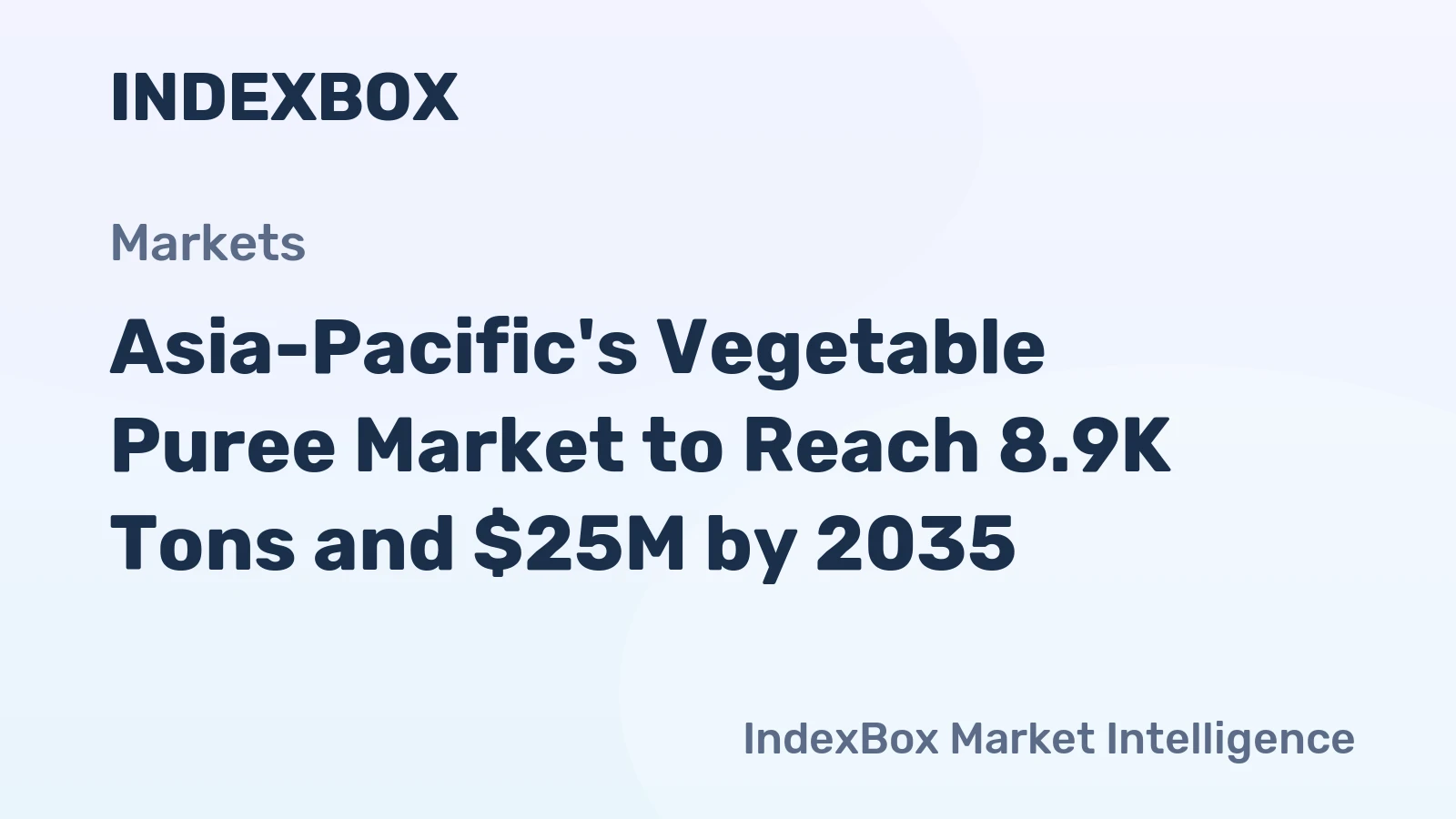 Asia-Pacific's Vegetable Puree Market to Reach 8.9K Tons and $25M by 2035