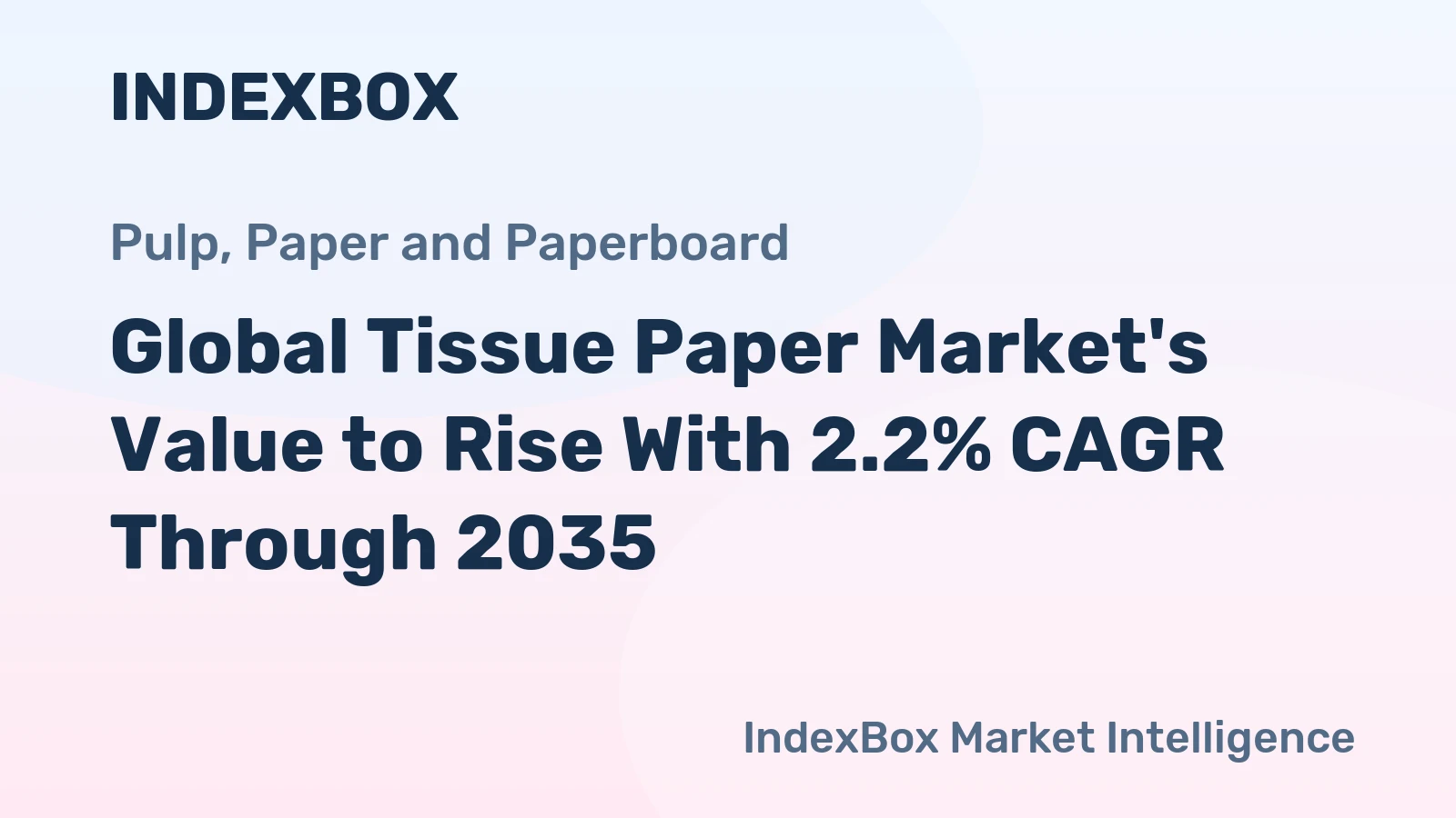 Global Tissue Paper Market's Value to Rise With 2.2% CAGR Through 2035
