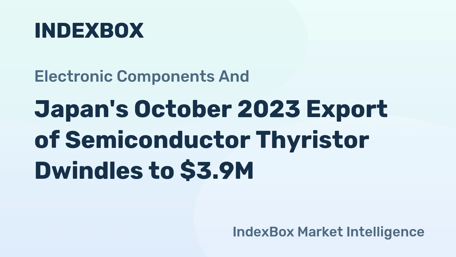 Japan's October 2023 Export of Semiconductor Thyristor Dwindles to $3.9M