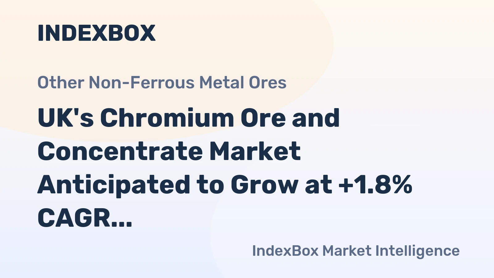 UK's Chromium Ore and Concentrate Market Anticipated to Grow at +1.8% CAGR to Reach 6.1K Tons and $3.2M by 2035