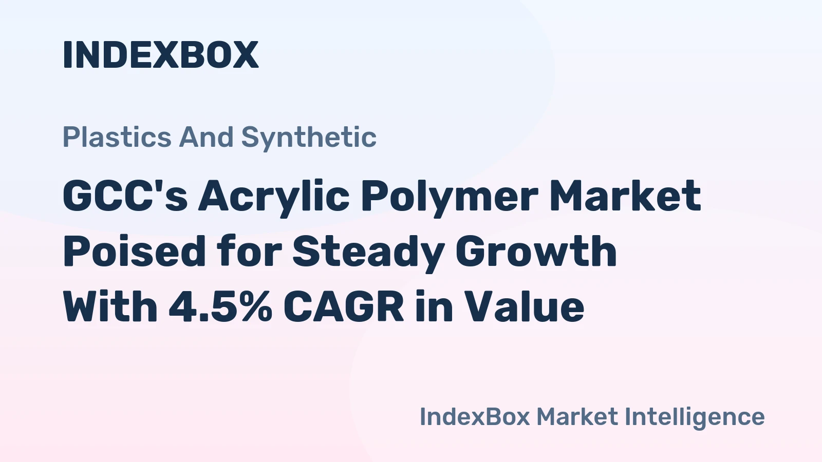 GCC's Acrylic Polymer Market Poised for Steady Growth With 4.5% CAGR in Value