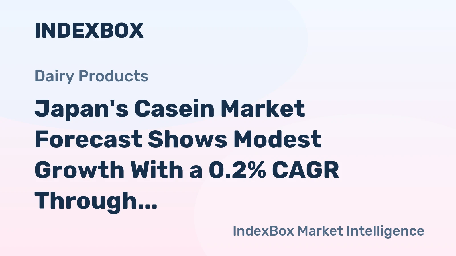 Japan's Casein Market Forecast Shows Modest Growth With a 0.2% CAGR Through 2035
