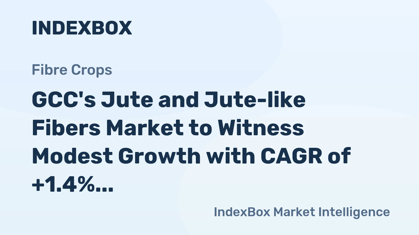 GCC's Jute and Jute-like Fibers Market to Witness Modest Growth with CAGR of +1.4% from 2024 to 2035
