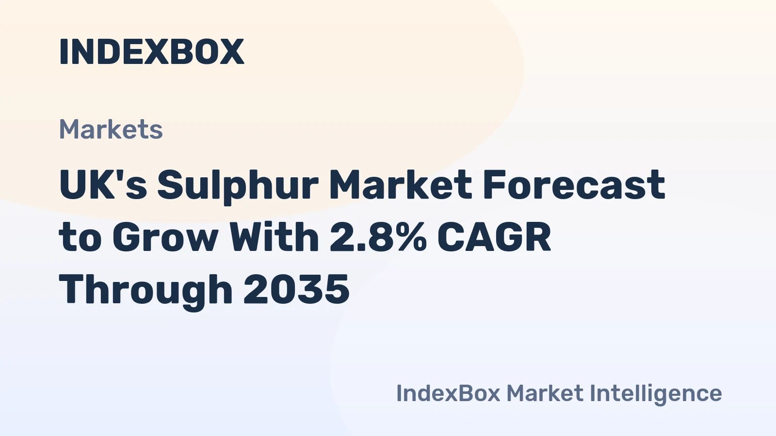 UK's Sulphur Market Forecast to Grow With 2.8% CAGR Through 2035