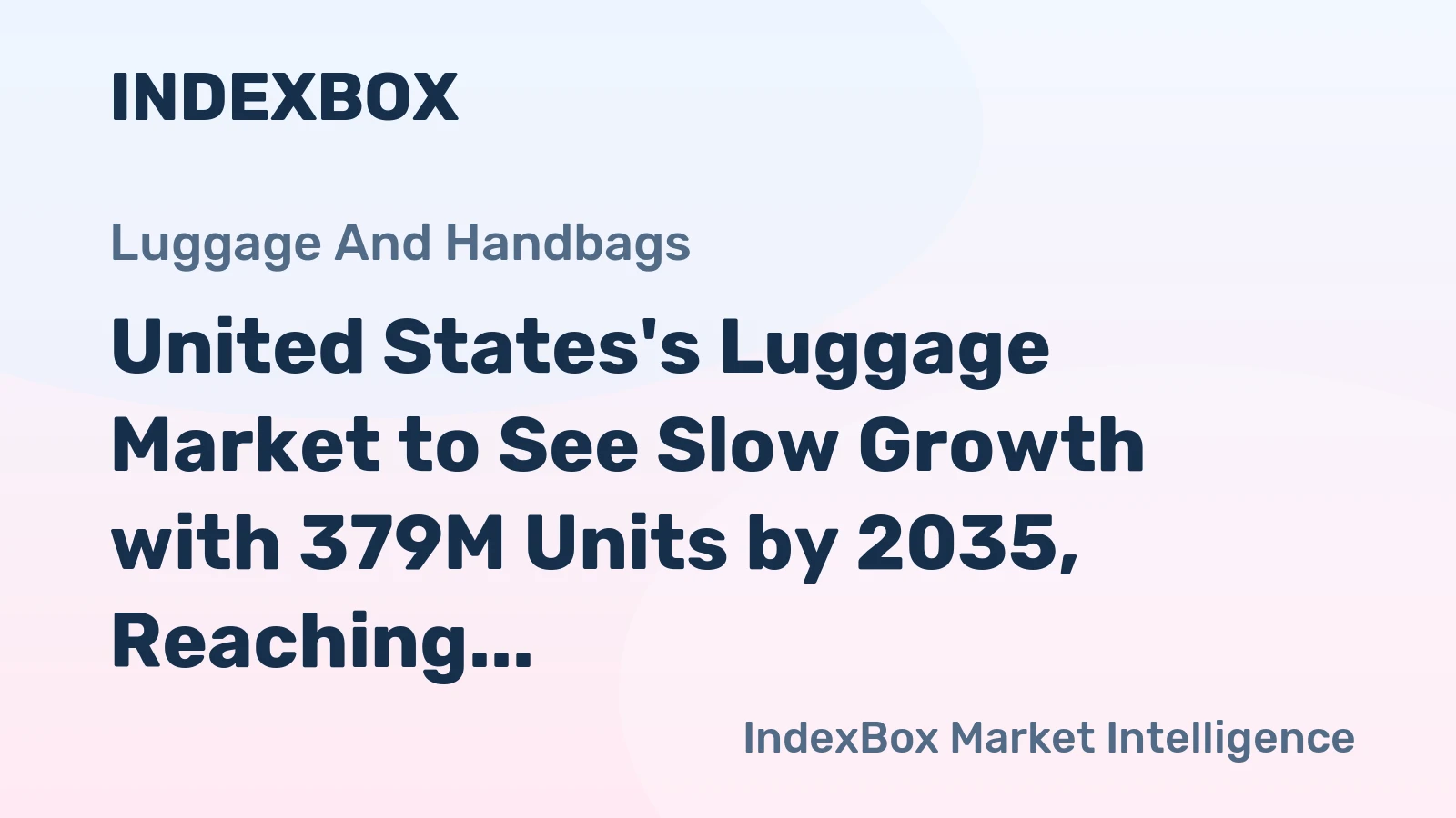 United States's Luggage Market to See Slow Growth with 379M Units by 2035, Reaching $5.3B in Value
