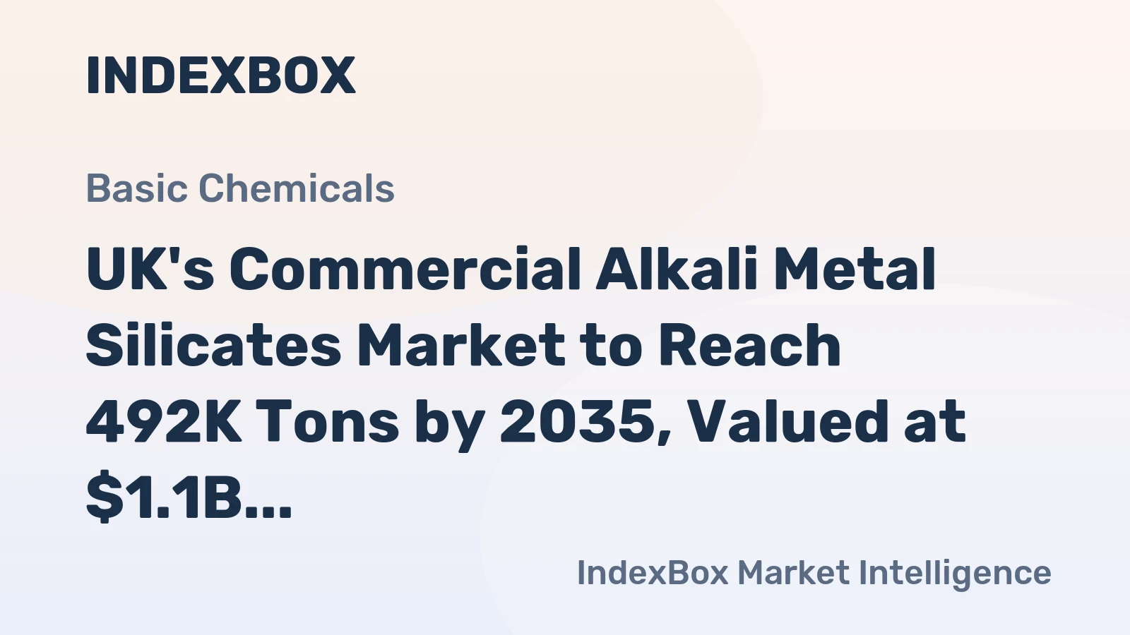 UK's Commercial Alkali Metal Silicates Market to Reach 492K Tons by 2035, Valued at $1.1B