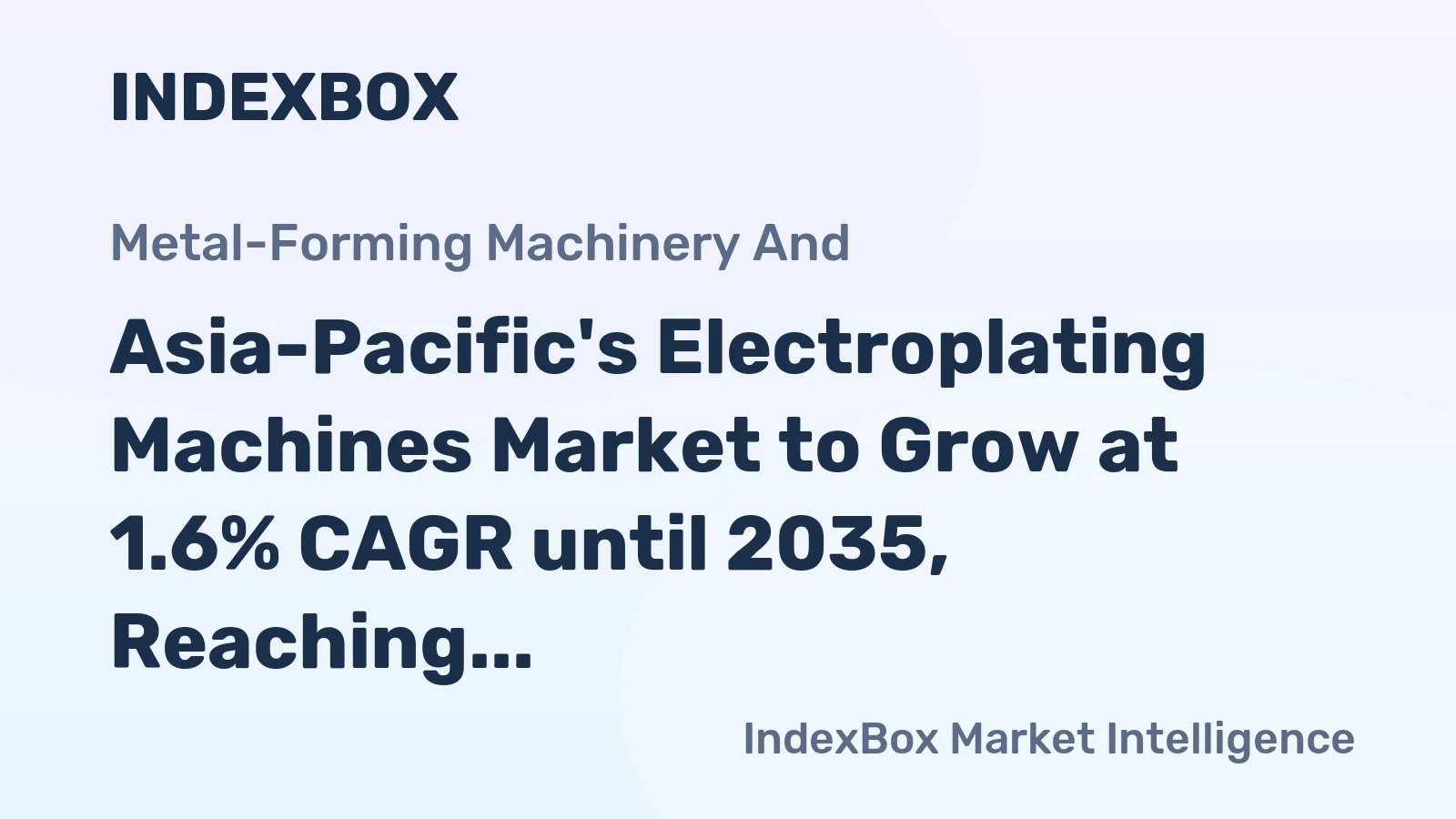 Asia-Pacific's Electroplating Machines Market to Grow at 1.6% CAGR until 2035, Reaching 30M Units
