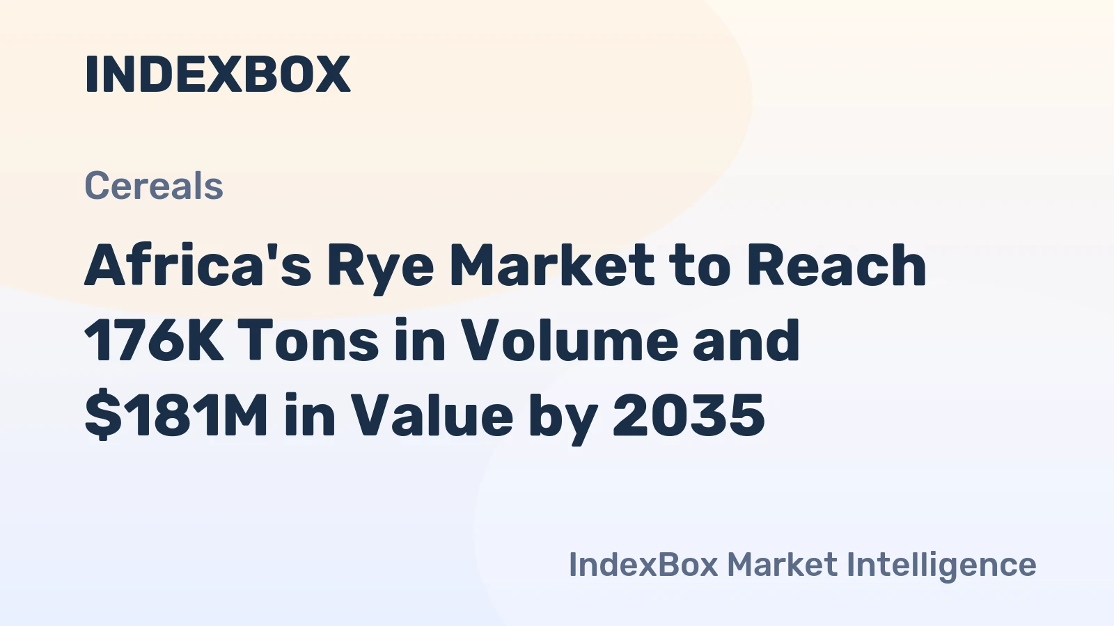 Africa's Rye Market to Reach 176K Tons in Volume and $181M in Value by 2035