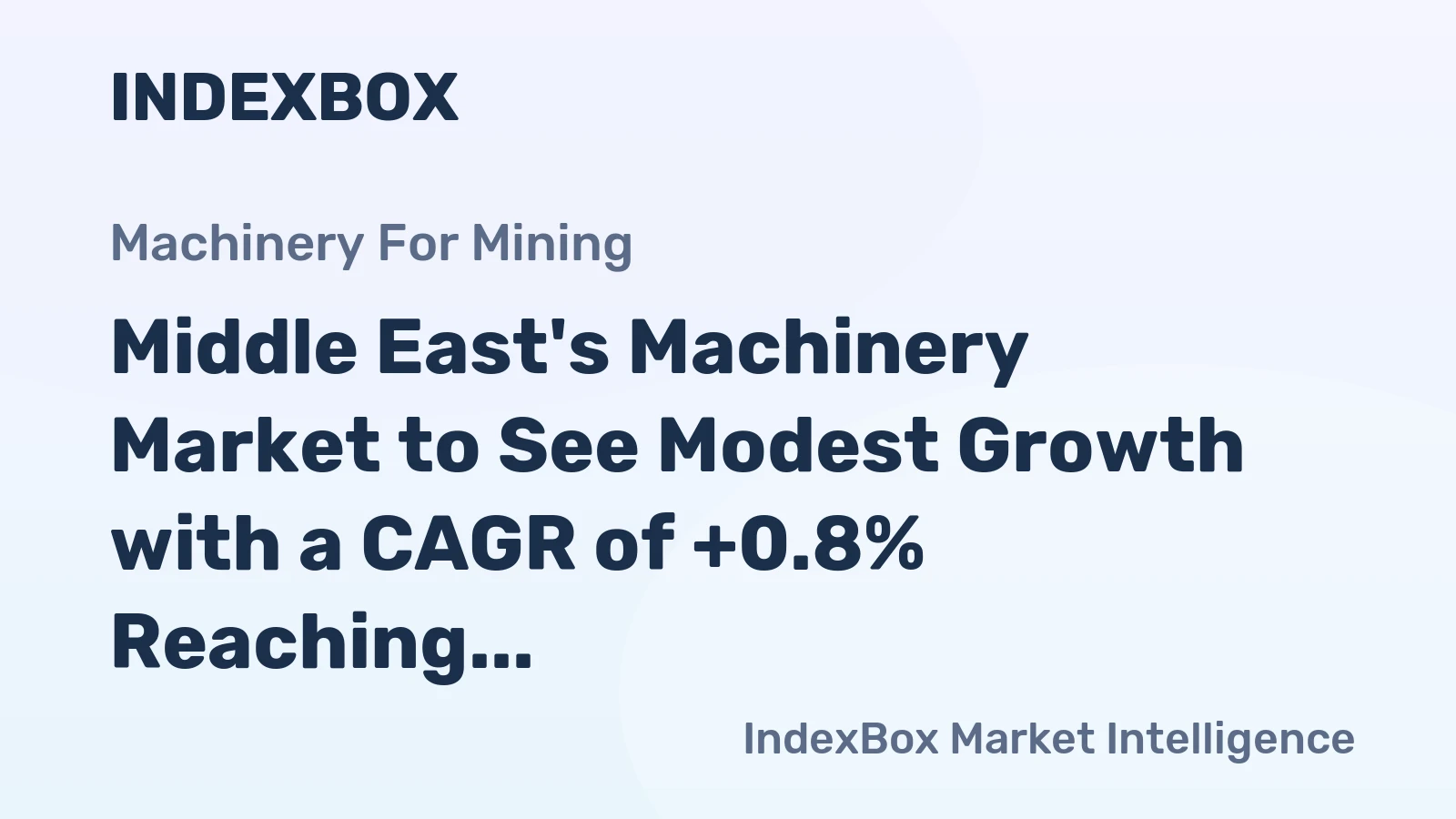 Middle East's Machinery Market to See Modest Growth with a CAGR of +0.8% Reaching $3.3B by 2035
