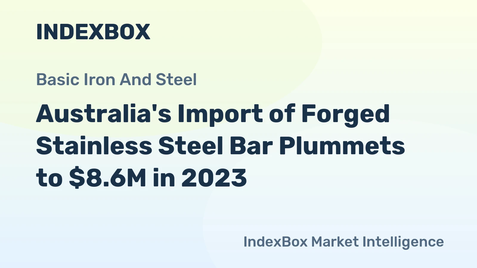 Australia's Import of Forged Stainless Steel Bar Plummets to $8.6M in 2023