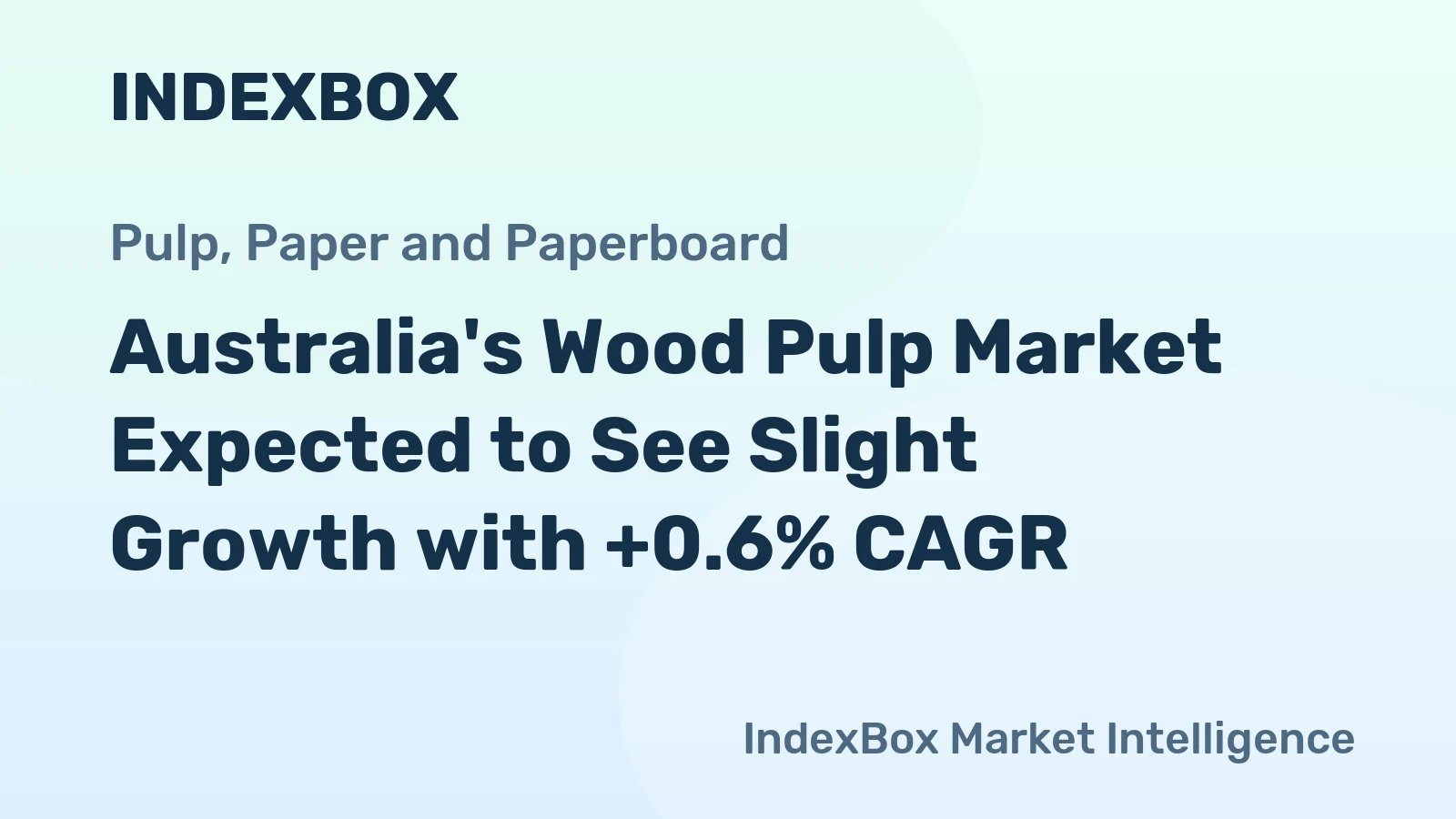Australia's Wood Pulp Market Expected to See Slight Growth with +0.6% CAGR