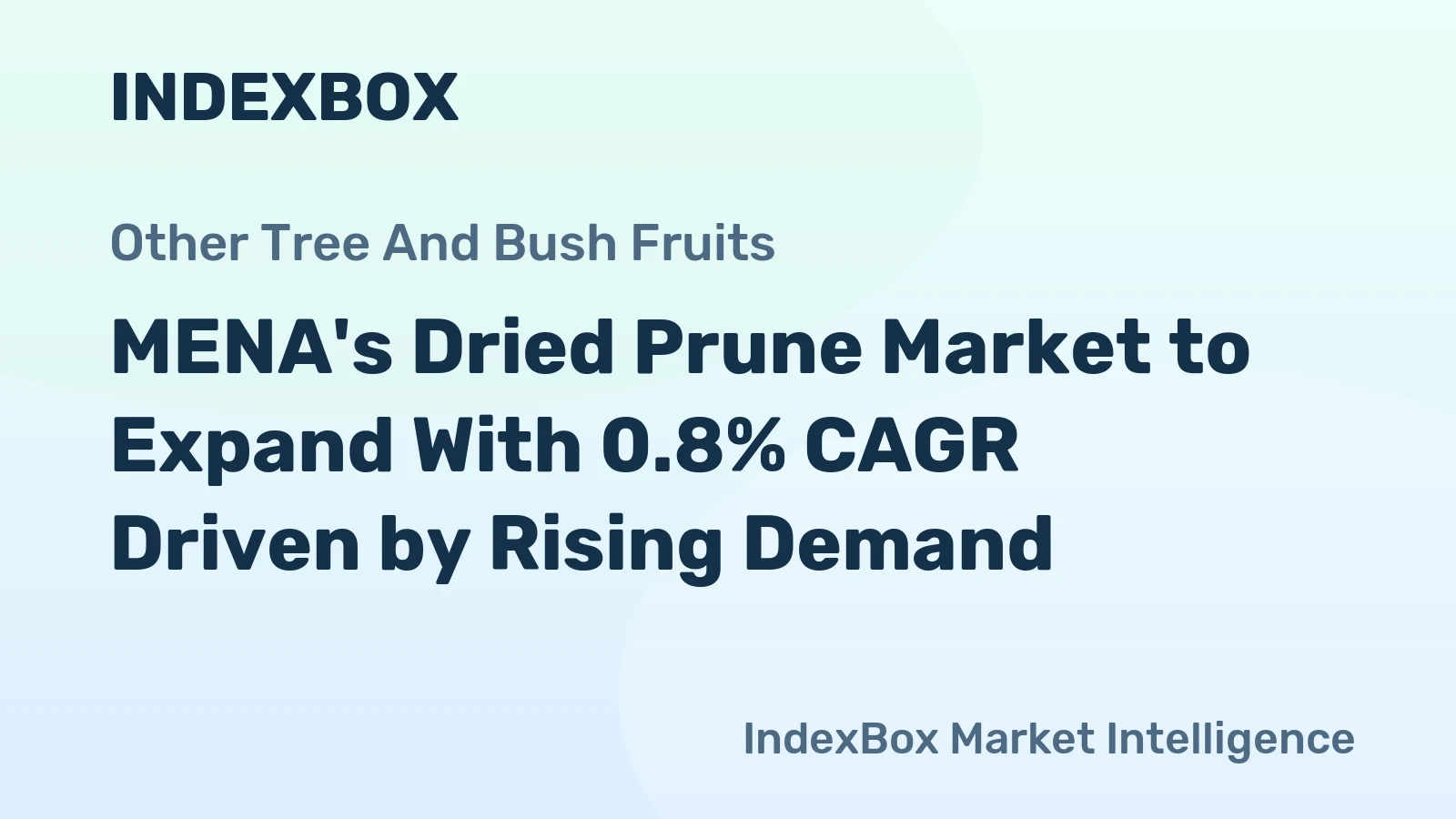 MENA's Dried Prune Market to Expand With 0.8% CAGR Driven by Rising Demand
