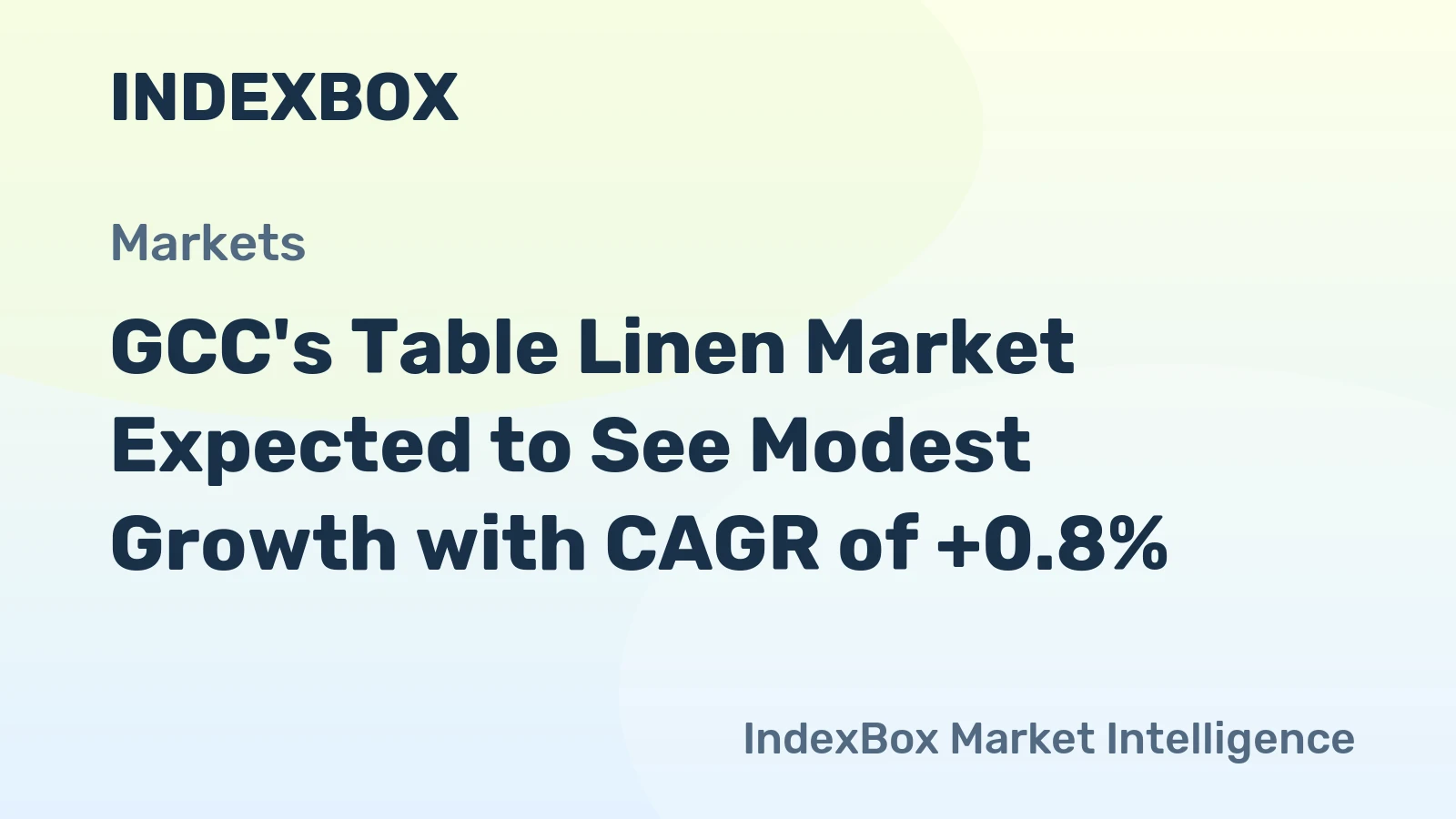 GCC's Table Linen Market Expected to See Modest Growth with CAGR of +0.8%