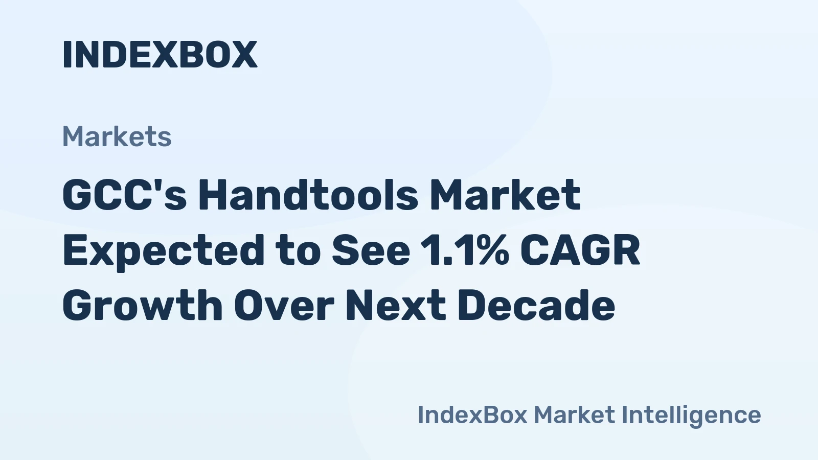 GCC's Handtools Market Expected to See 1.1% CAGR Growth Over Next Decade