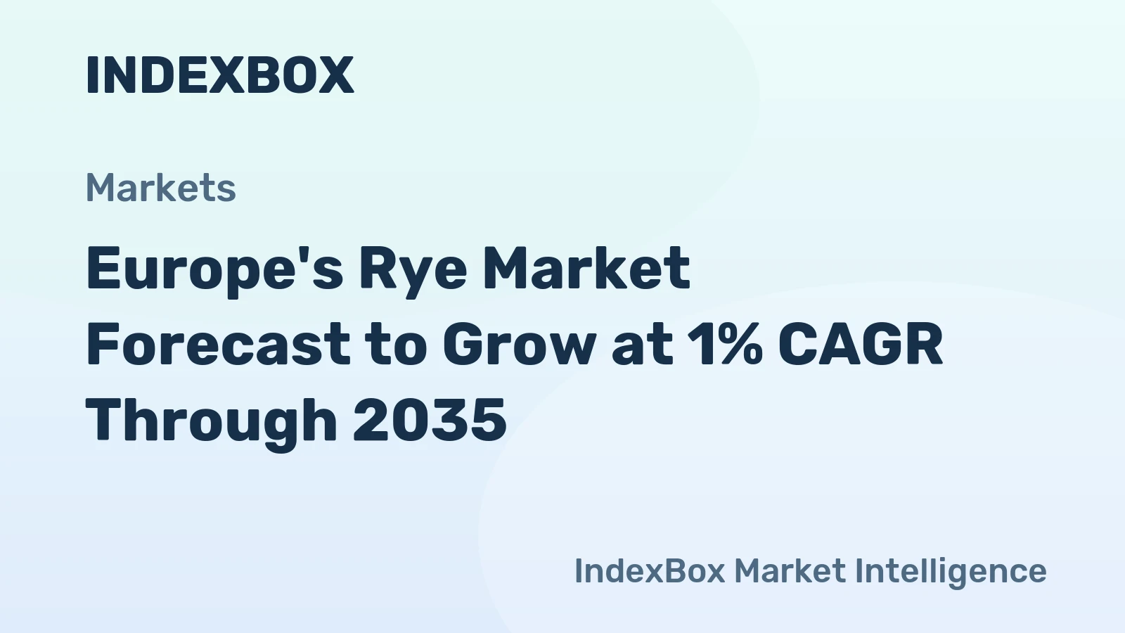 Europe's Rye Market Forecast to Grow at 1% CAGR Through 2035