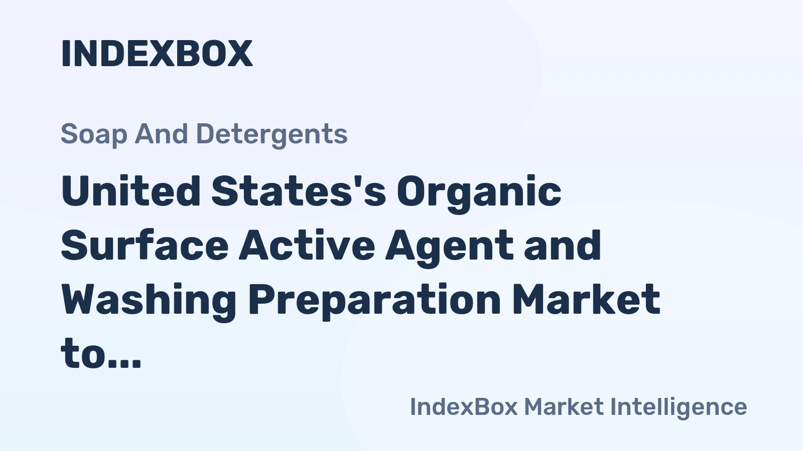 United States's Organic Surface Active Agent and Washing Preparation Market to Grow at a CAGR of +0.5% Over the Next Decade