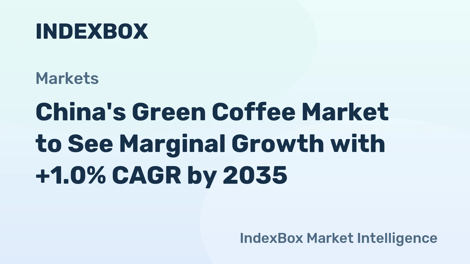 China's Green Coffee Market to See Marginal Growth with +1.0% CAGR by 2035