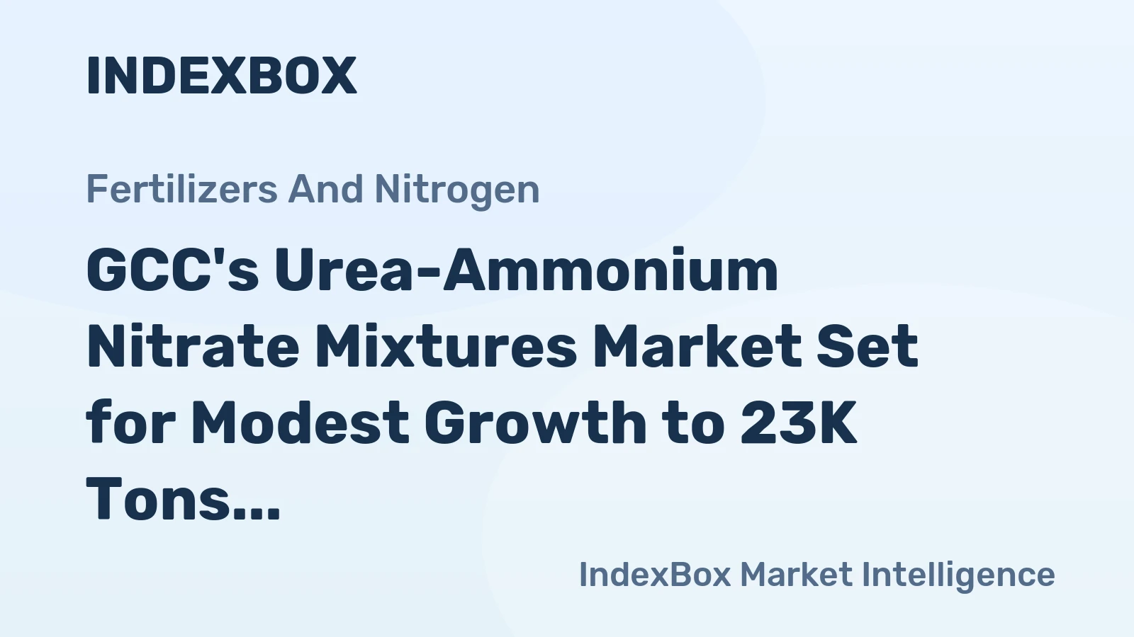 GCC's Urea-Ammonium Nitrate Mixtures Market Set for Modest Growth to 23K Tons and $17M