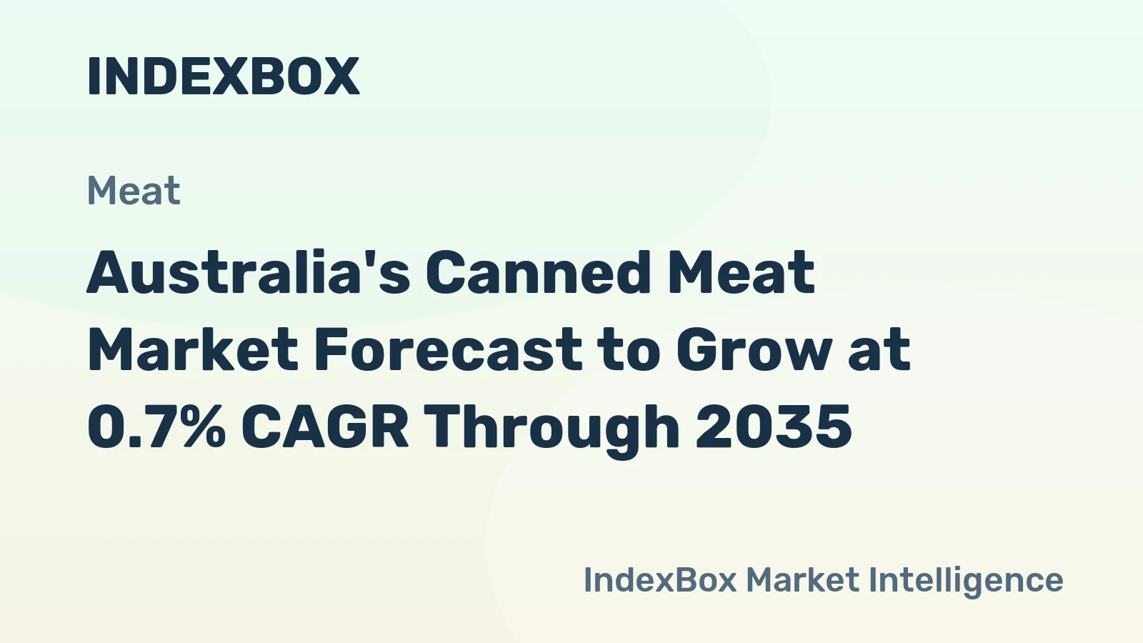 Australia's Canned Meat Market Forecast to Grow at 0.7% CAGR Through 2035
