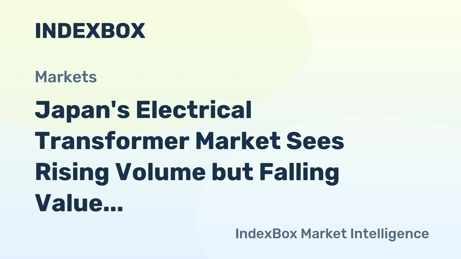 Japan's Electrical Transformer Market Sees Rising Volume but Falling Value Through 2035