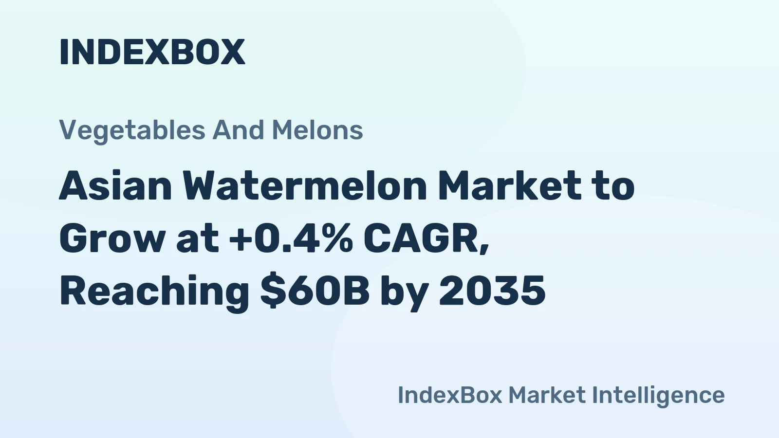 Asian Watermelon Market to Grow at +0.4% CAGR, Reaching $60B by 2035