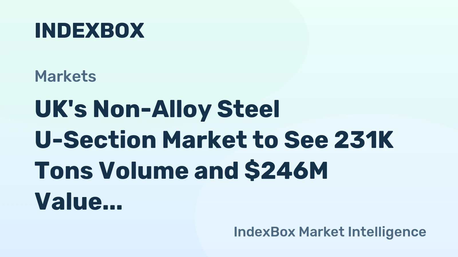 UK's Non-Alloy Steel U-Section Market to See 231K Tons Volume and $246M Value by 2035