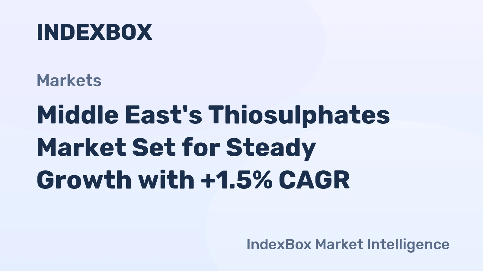 Middle East's Thiosulphates Market Set for Steady Growth with +1.5% CAGR