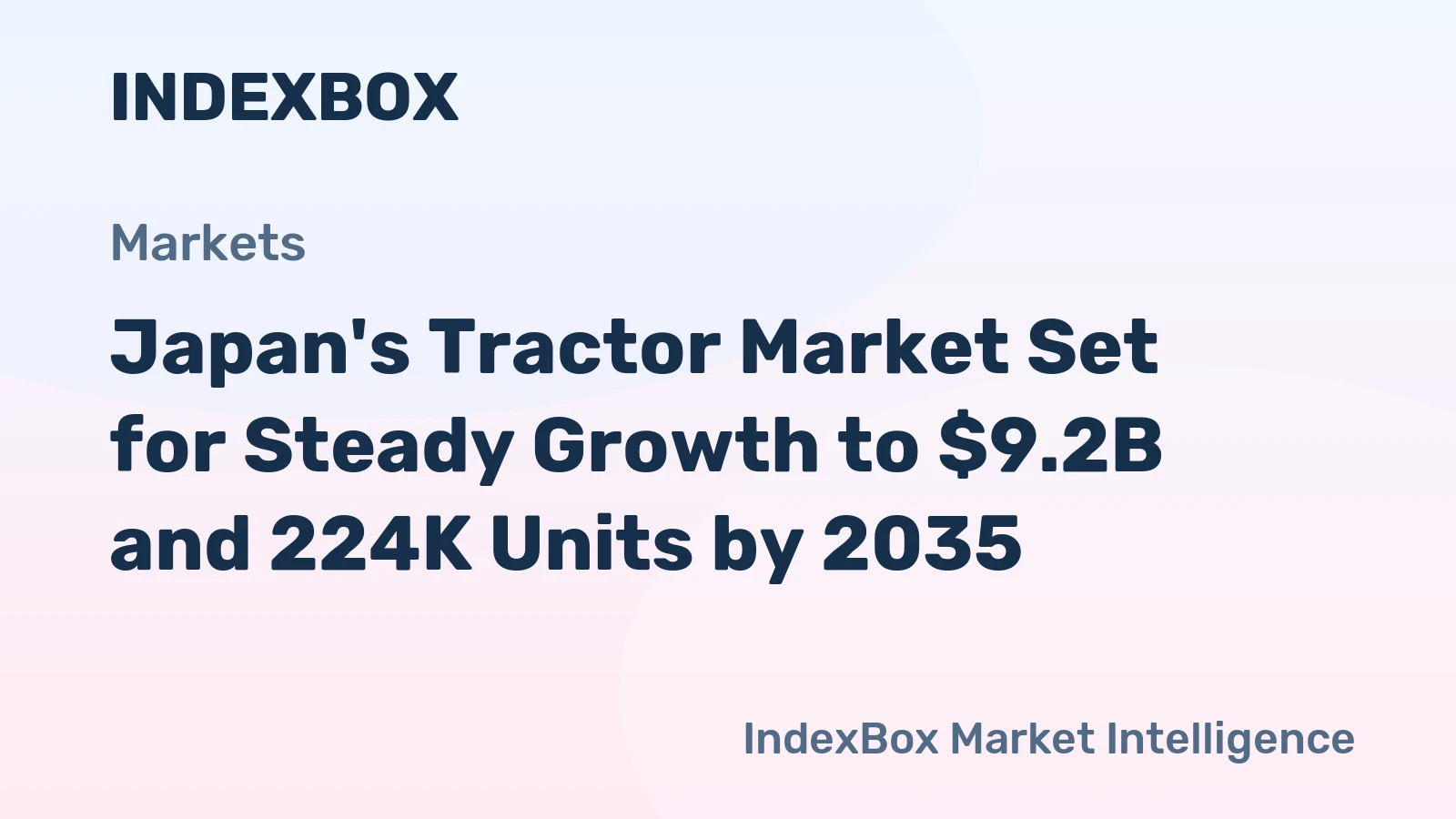 Japan's Tractor Market Set for Steady Growth to $9.2B and 224K Units by 2035