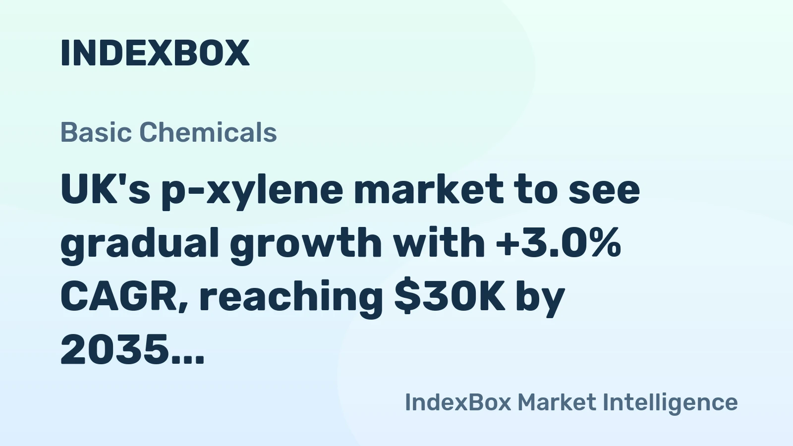UK's p-xylene market to see gradual growth with +3.0% CAGR, reaching $30K by 2035