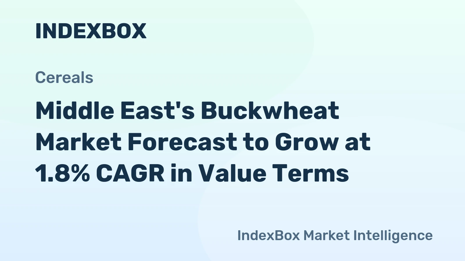 Middle East's Buckwheat Market Forecast to Grow at 1.8% CAGR in Value Terms