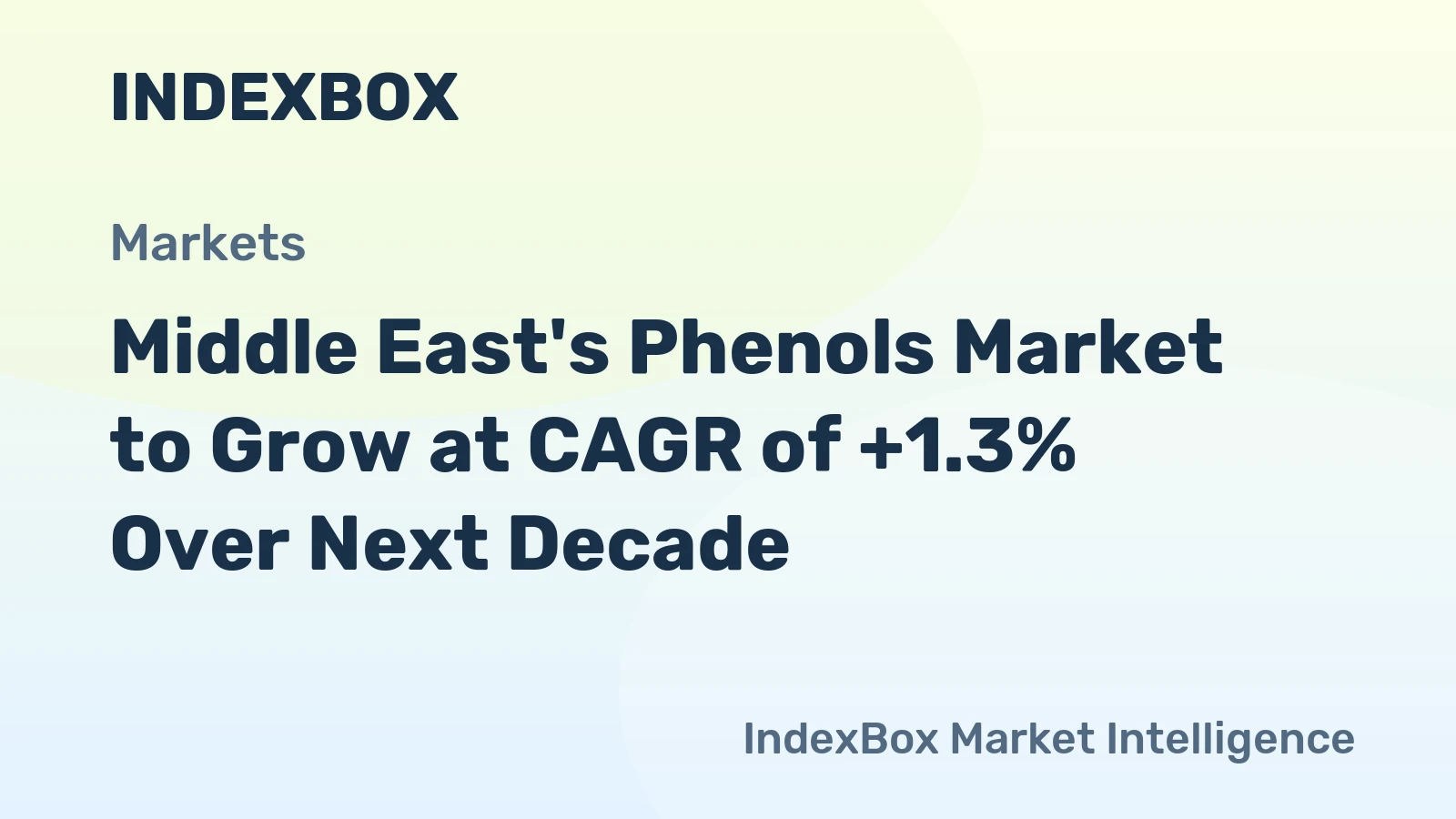 Middle East's Phenols Market to Grow at CAGR of +1.3% Over Next Decade