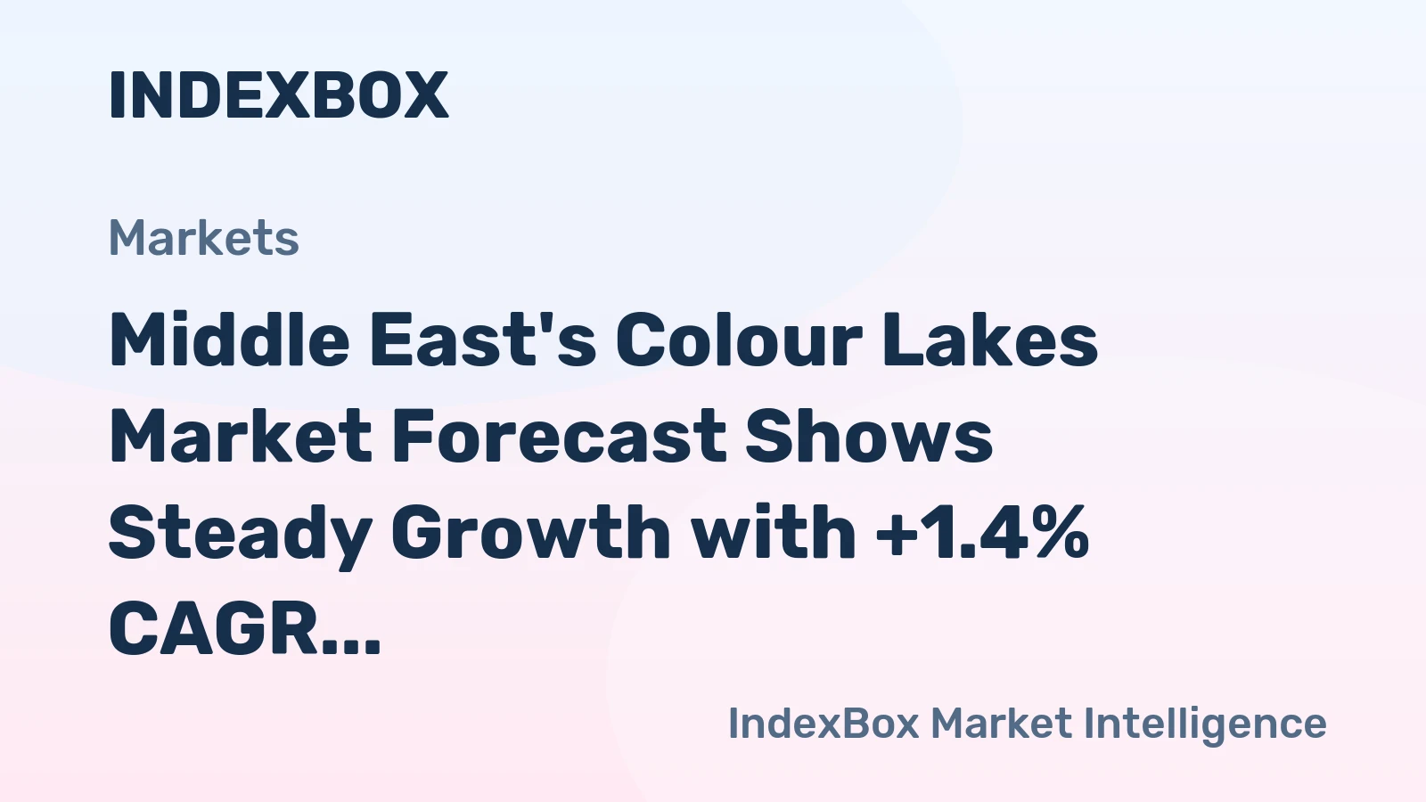 Middle East's Colour Lakes Market Forecast Shows Steady Growth with +1.4% CAGR Through 2035
