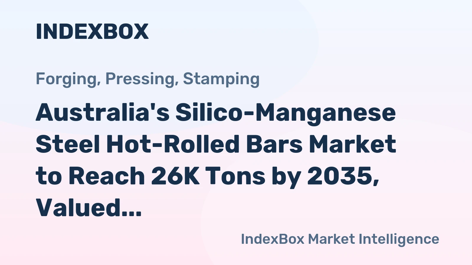Australia's Silico-Manganese Steel Hot-Rolled Bars Market to Reach 26K Tons by 2035, Valued at $30M