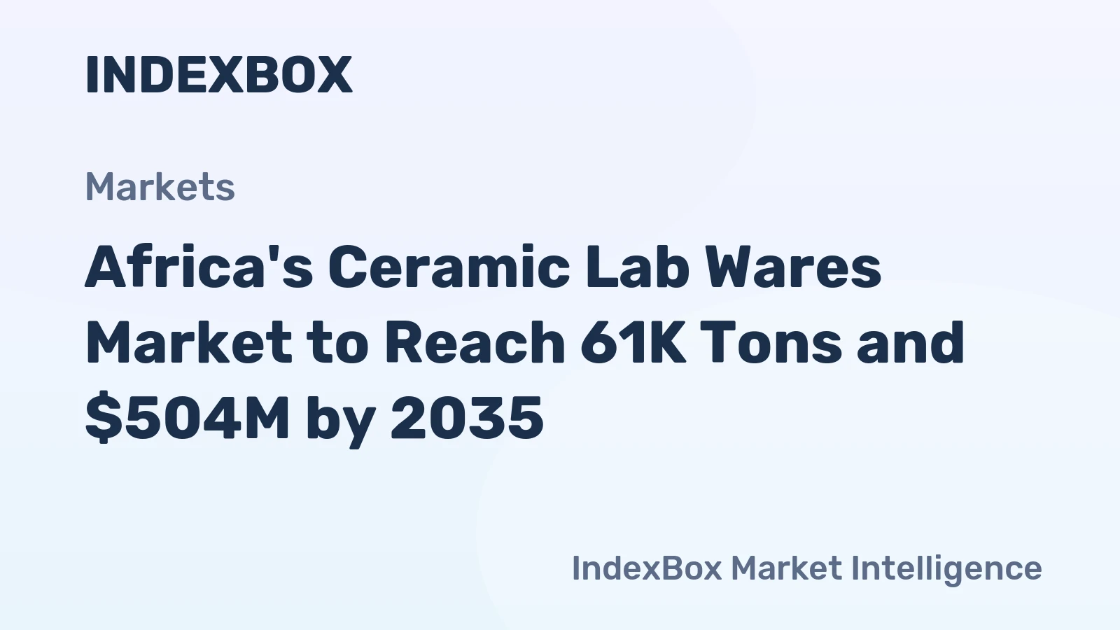 Africa's Ceramic Lab Wares Market to Reach 61K Tons and $504M by 2035