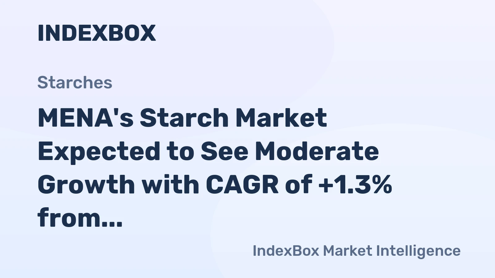 MENA's Starch Market Expected to See Moderate Growth with CAGR of +1.3% from 2024 to 2035
